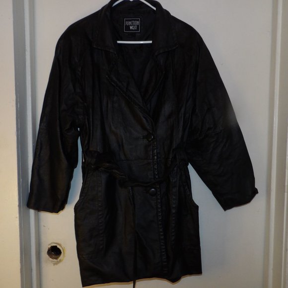 Junction West | Jackets & Coats | Junction West Belted Genuine Leather ...
